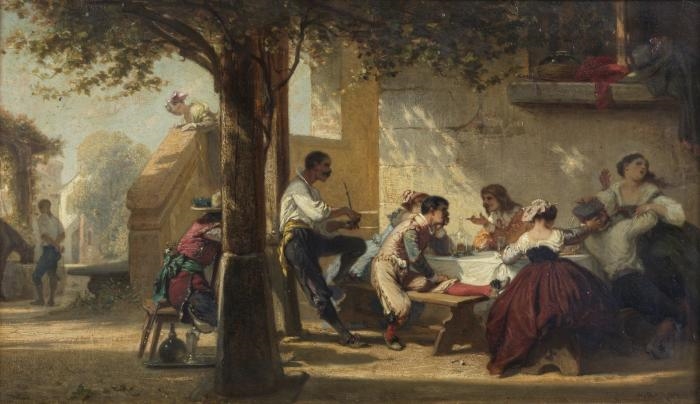 Henri Charles Antoine Baron | Lady in a Landscape | MutualArt
