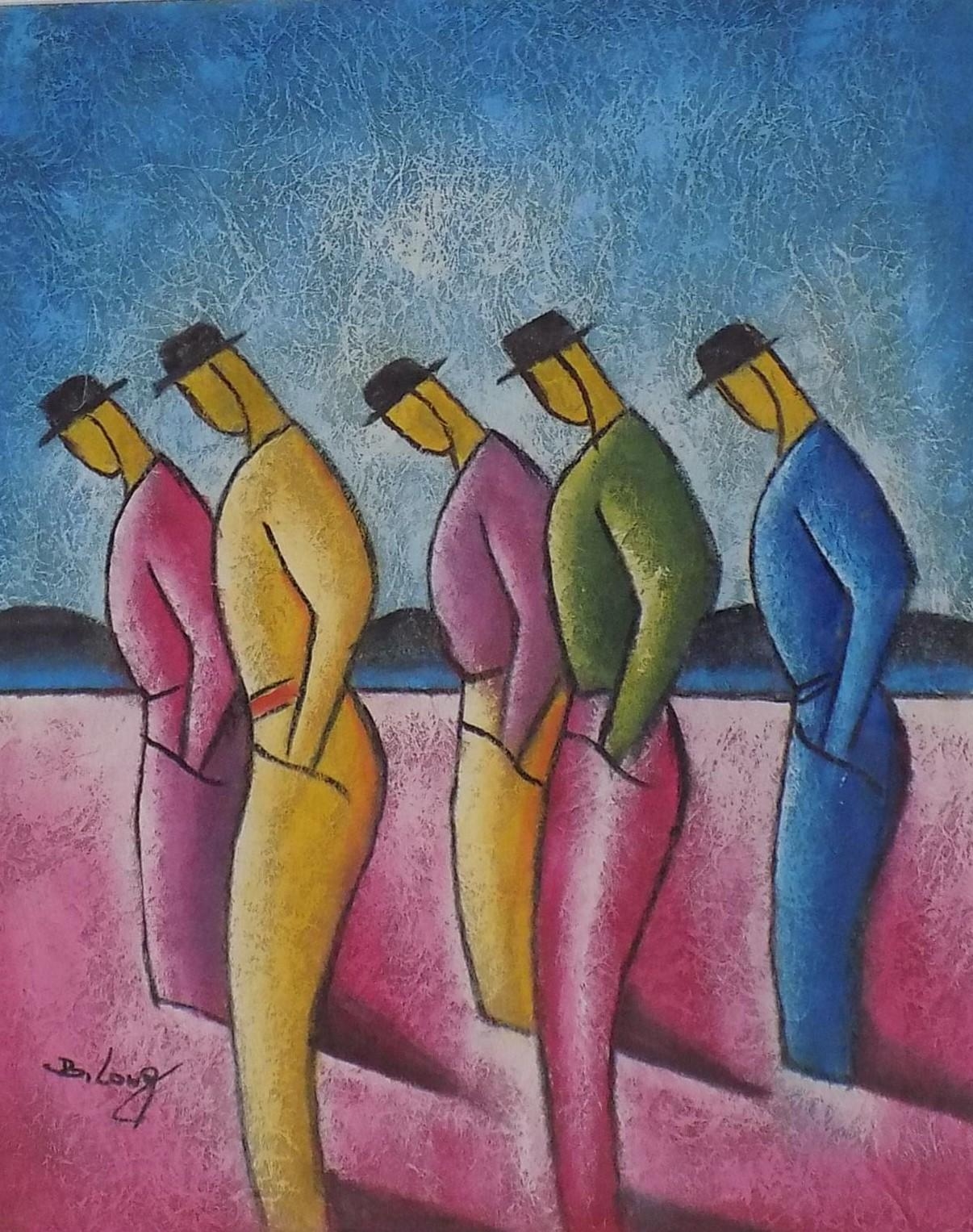 B. Long | Five Standing Men | MutualArt