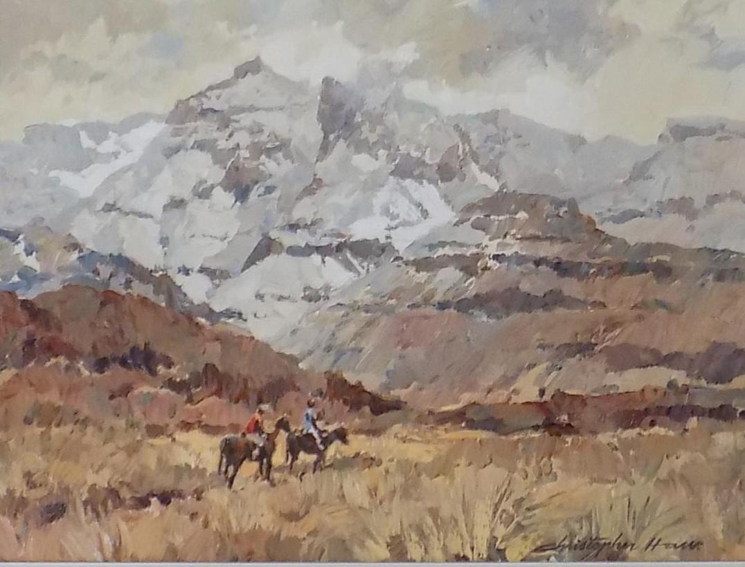 Christopher Haw | Horsemen in Mountainscape | MutualArt