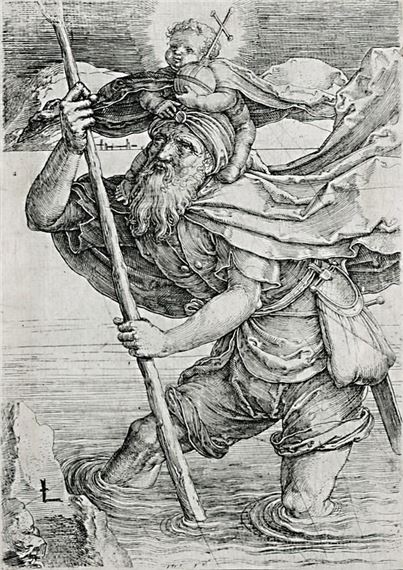 Lucas Van Leyden | Der Hl. Christophorus mit dem Jesuskind (1521 ...