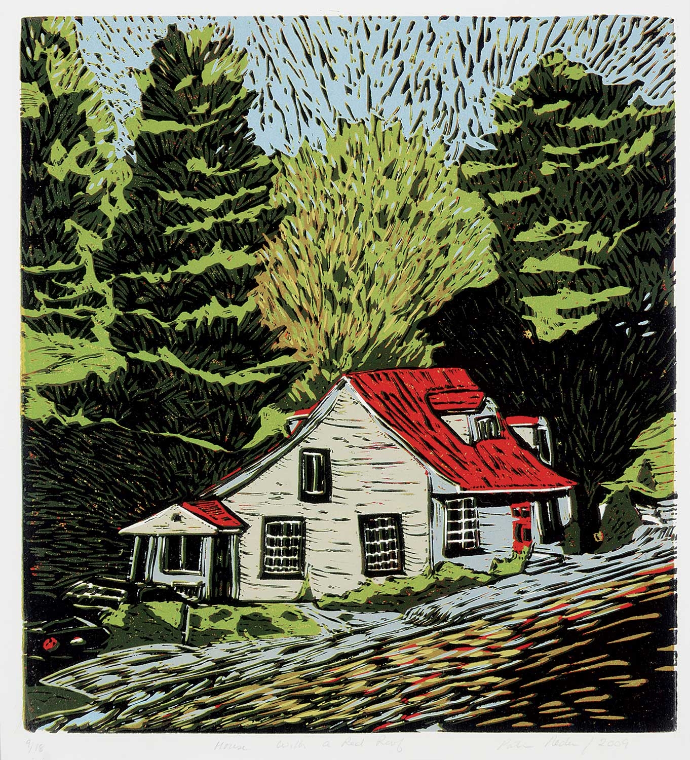 Peter Nadin | House with a Red Roof (2009) | MutualArt