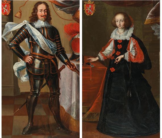 German School, 17th Century | Portraits of Count and Countess Tilly ...