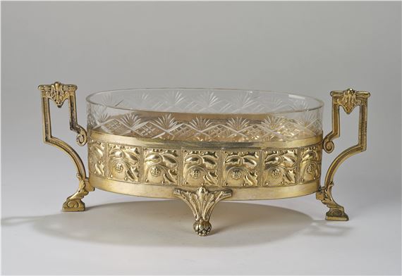 Emanuel Josef Margold | Vergoldete ovale Henkel-Jardiniere mit ...