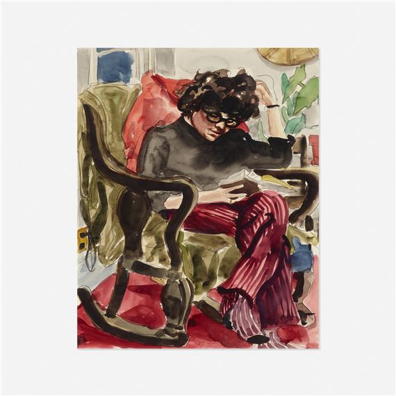 Red Grooms | Mimi Reading (1967) | MutualArt