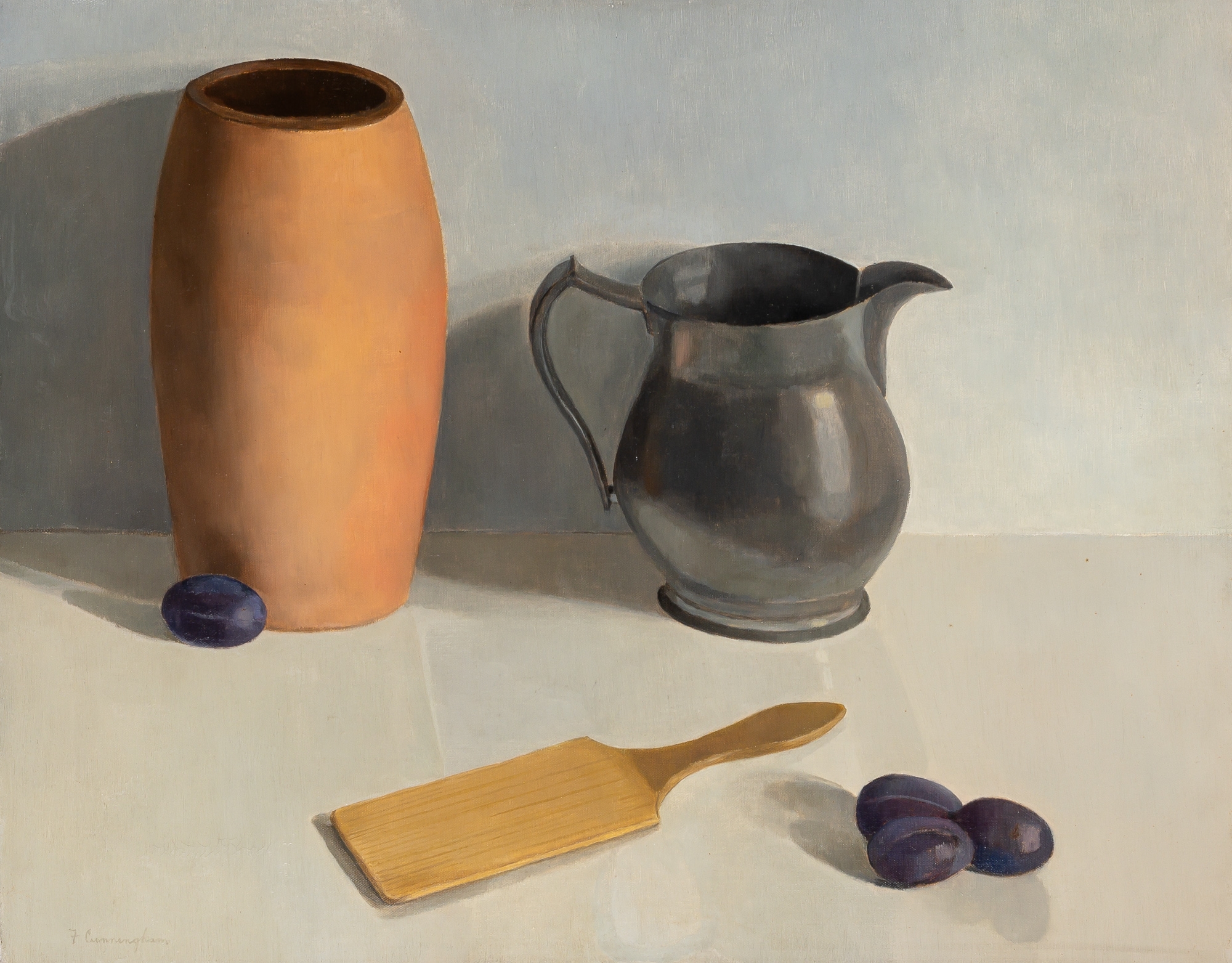 Francis Cunningham | Still Life with Pitcher and Plums (1973) | MutualArt