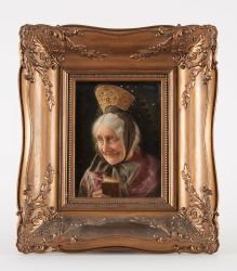 Carl Heuser | Portrait de dame en tenue traditionnelle | MutualArt