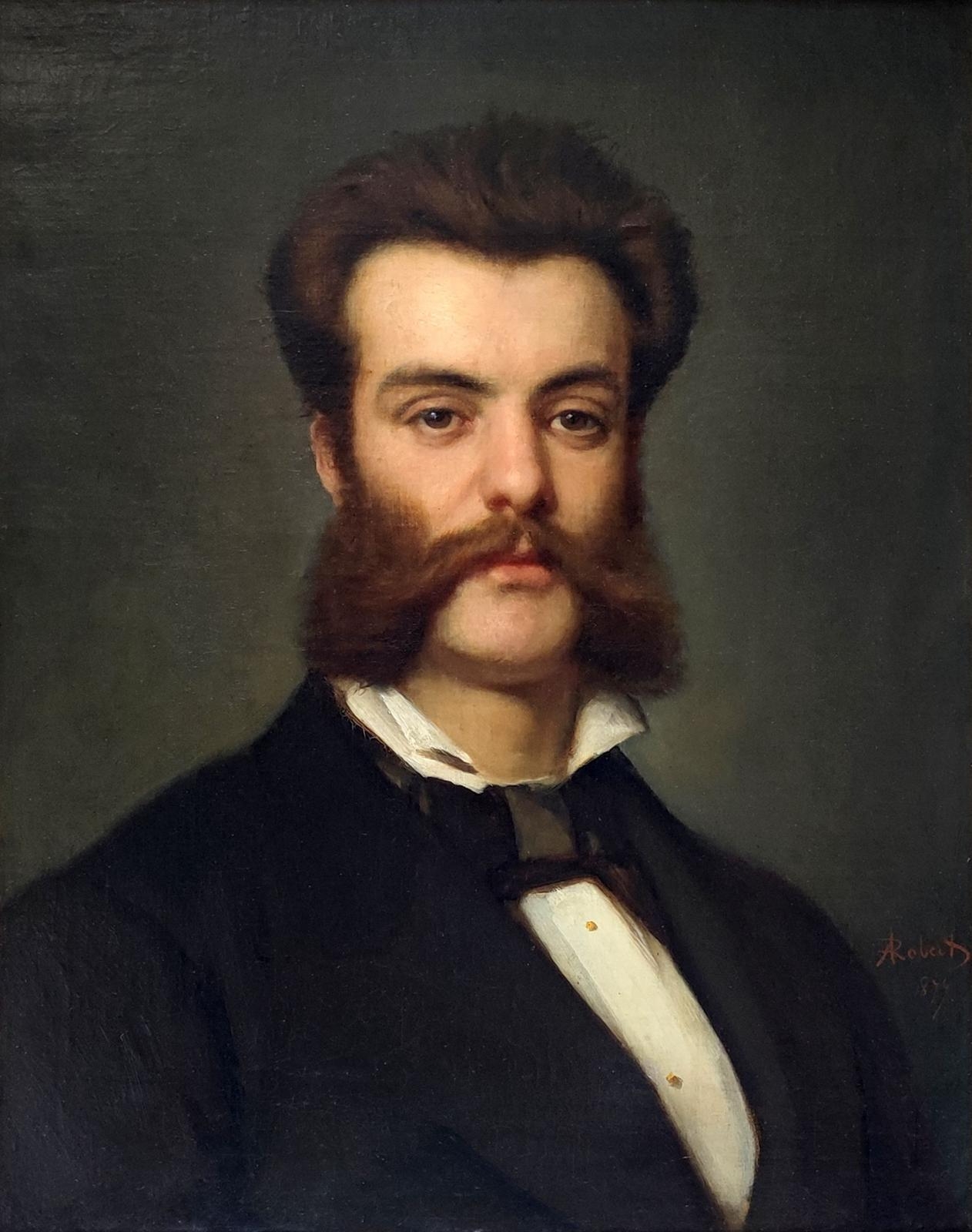 Alexandre Nestor Nicolas Robert | Portrait d'homme à la moustache (1877 ...