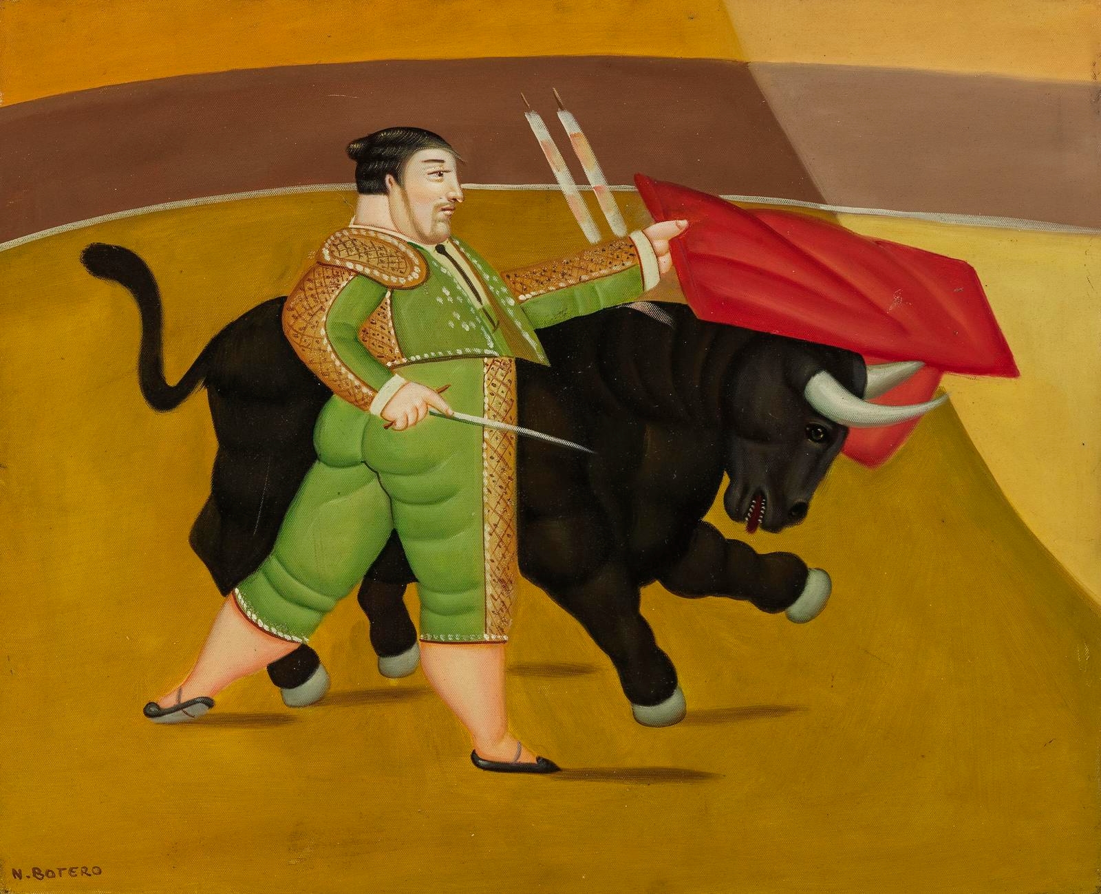 Fernando Botero | Le toréador et le taureau | MutualArt