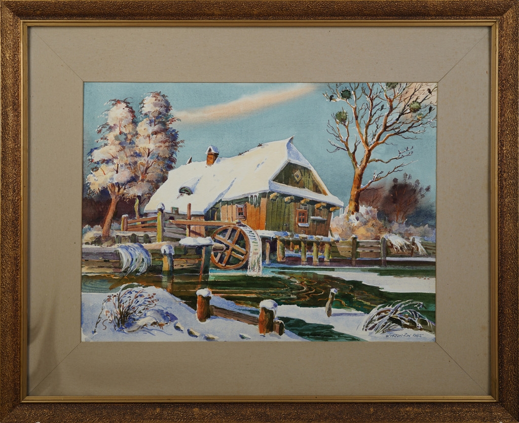 Wiktor Zin | Młyn wodny w Dziekanowie (1985) | MutualArt