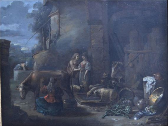 Sebàstien Bourdon | LA RENCONTRE DE JACOB ET RACHEL AU PUITS | MutualArt