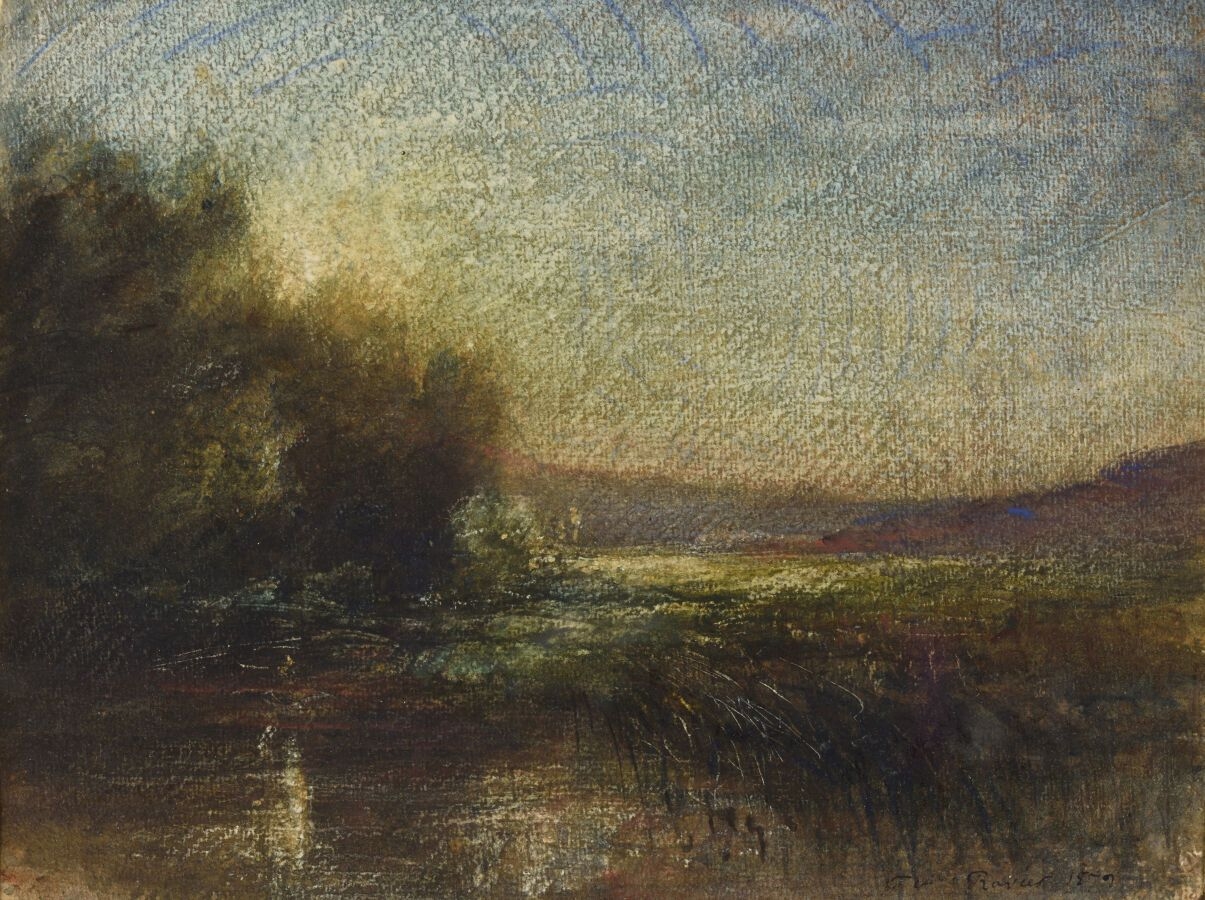 Francois-Auguste Ravier | Landscape at Dusk | MutualArt