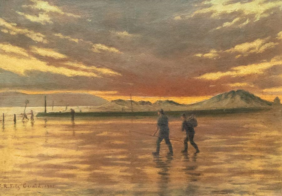 Frederick R. Fitzgerald | Sunset Cockle Pickers | MutualArt