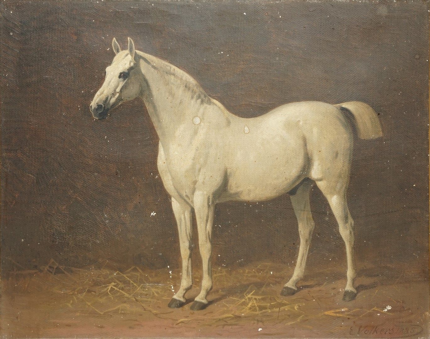 Emil Volkers | Portrait of a horse, Rex (1885) | MutualArt