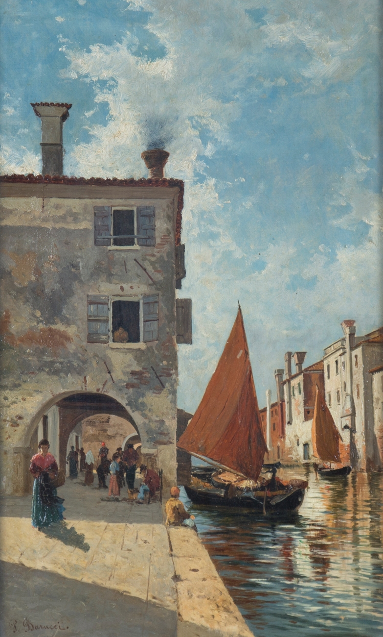 Pietro Barucci | View along a Venetian Canal | MutualArt