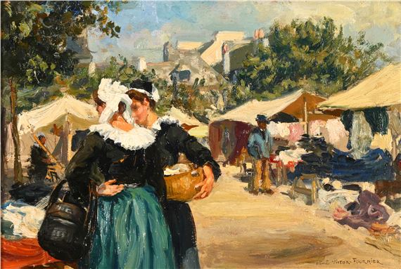 Alfred Victor Fournier | Concarneau jour de marché | MutualArt