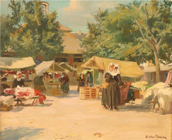 Alfred Victor Fournier | Marché de Concarneau | MutualArt