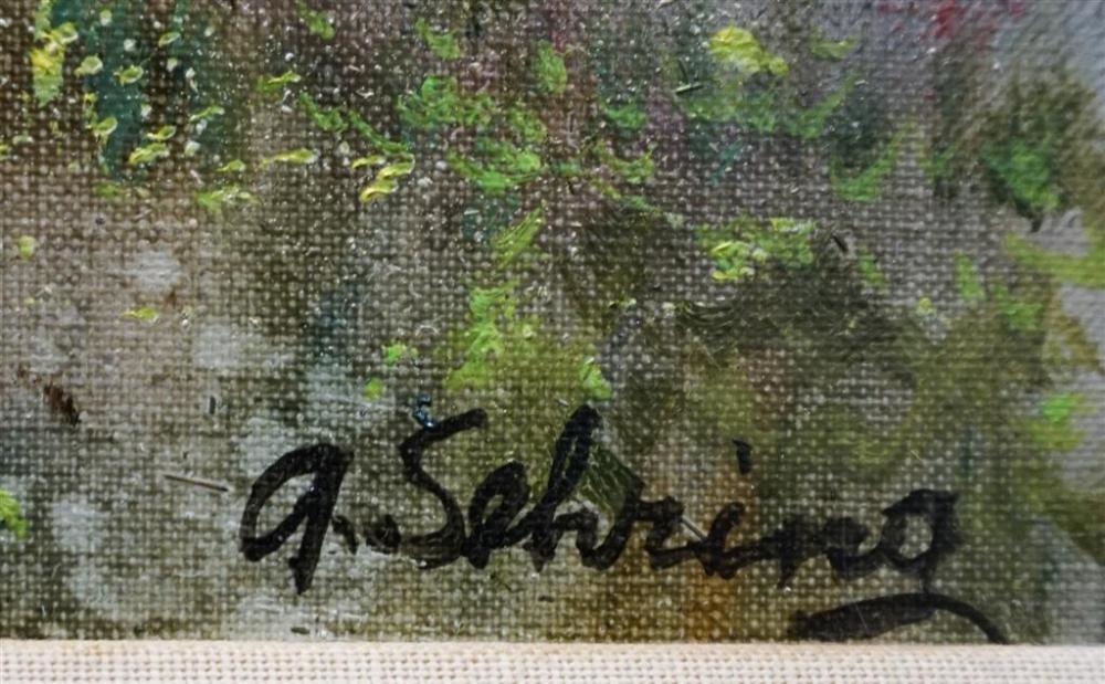 Adolf Sehring | Young Girl with Basket in Field of Flowers | MutualArt