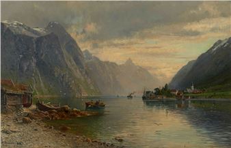 Anders Askevold | Norwegian fiord (1898) | MutualArt