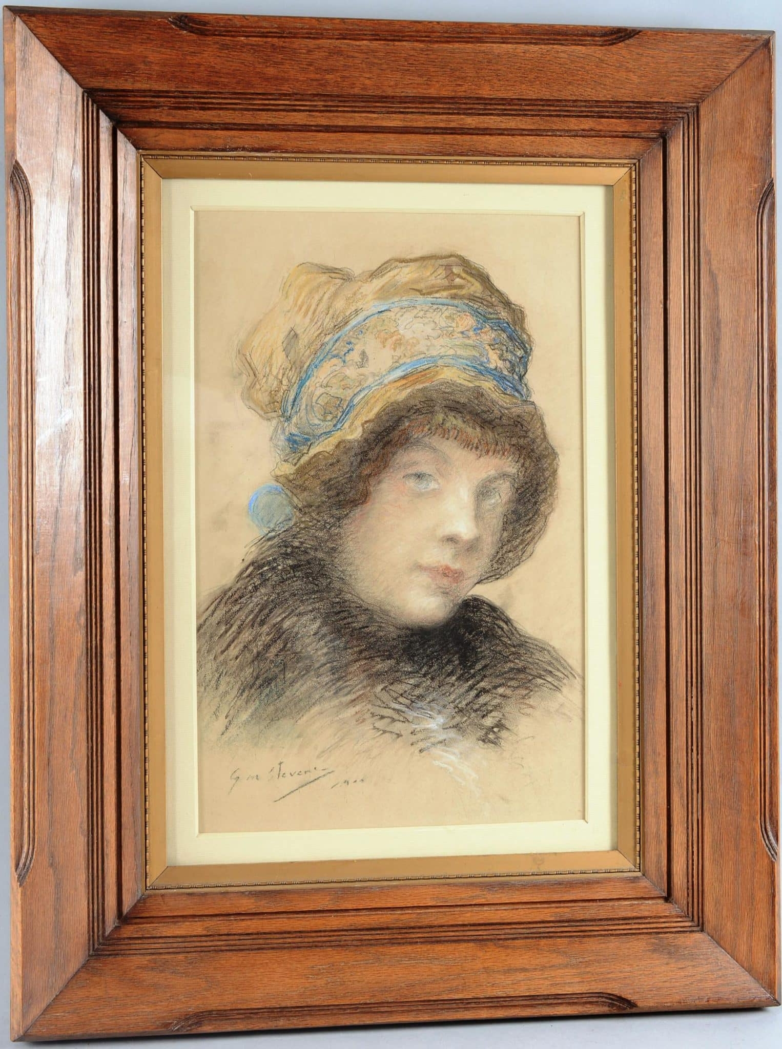 Gustave-Max Stevens | Portrait d’une jeune dame au chapeau (1911 ...