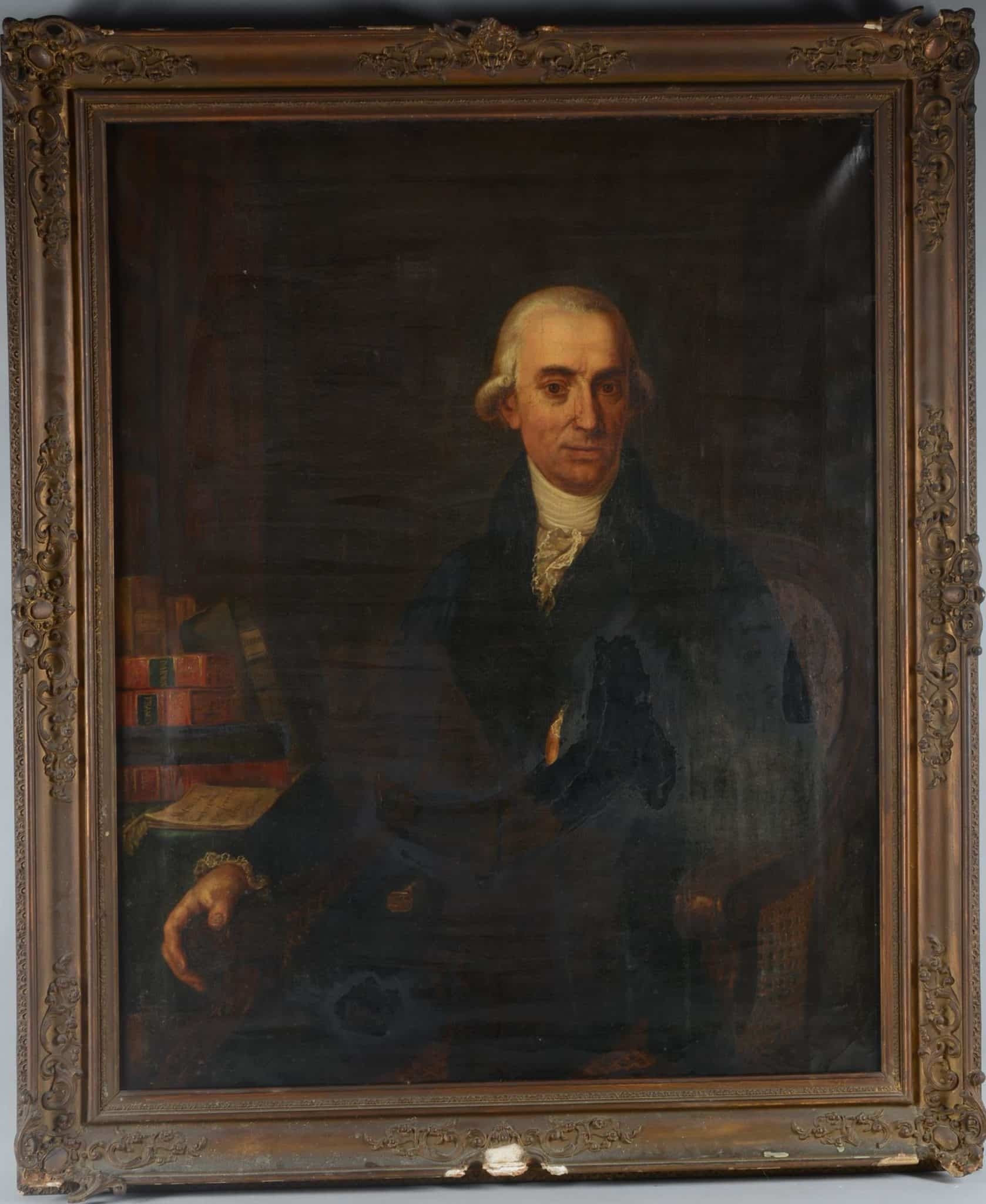 French School, 18th Century | Portrait assis d’un philosophe dans son ...