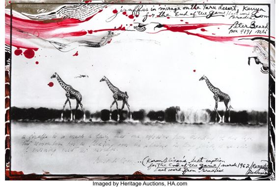 Peter Beard | Giraffes in Mirage on the Taru Desert, Kenya (for The End ...