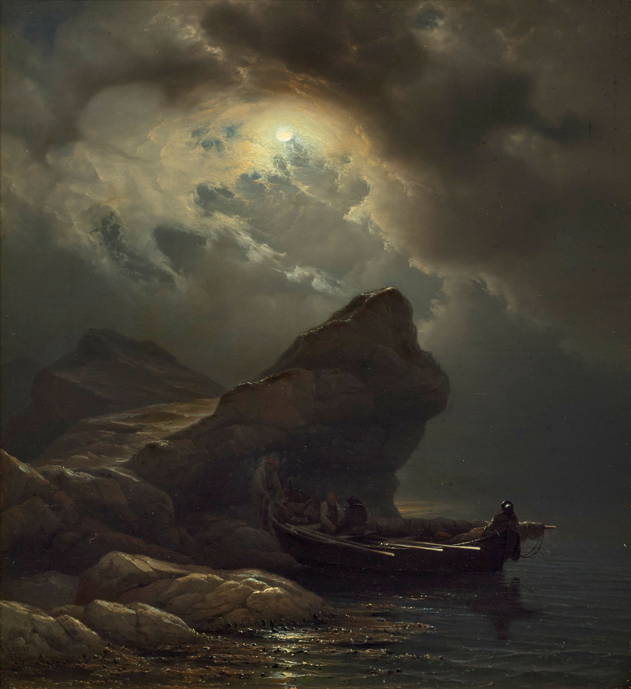Knud Andreassen‏ Baade | Fjordlandskap (1851) | MutualArt