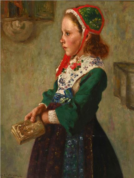 Henry d'Estienne | Jeune fille de Plougastel | MutualArt