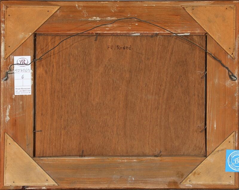 Frederik Rohde | View from a lake with rowing boats (1870) | MutualArt