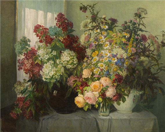 Konstantin Stoitzner | Still life with summer flowers | MutualArt