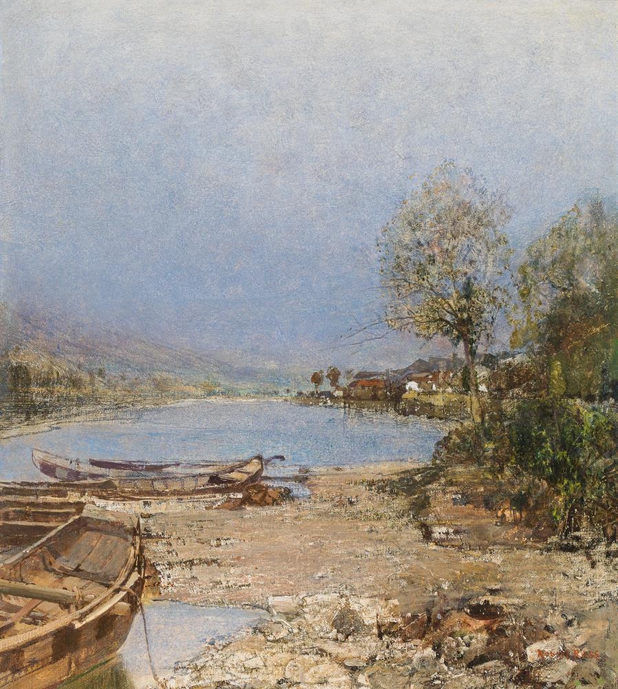 Robert Russ | Courtyard with flowers | MutualArt