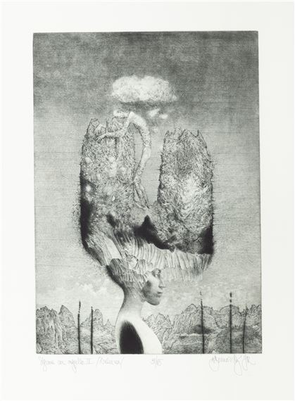 Albin Brunovsky | Woman with hat (1982) | MutualArt