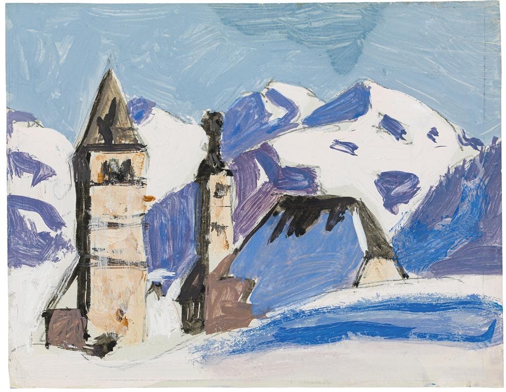 Alfons Walde | Steeples and Jochberger mountains in the winter (1922 ...