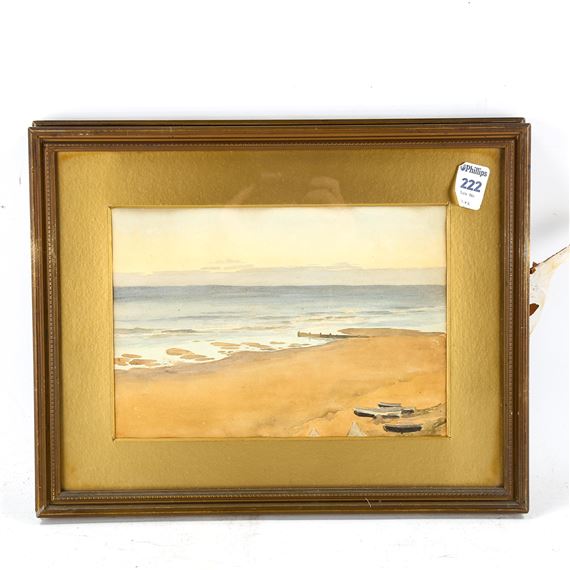 Arthur Rackham | wooded landscape and beach scene (1892) | MutualArt