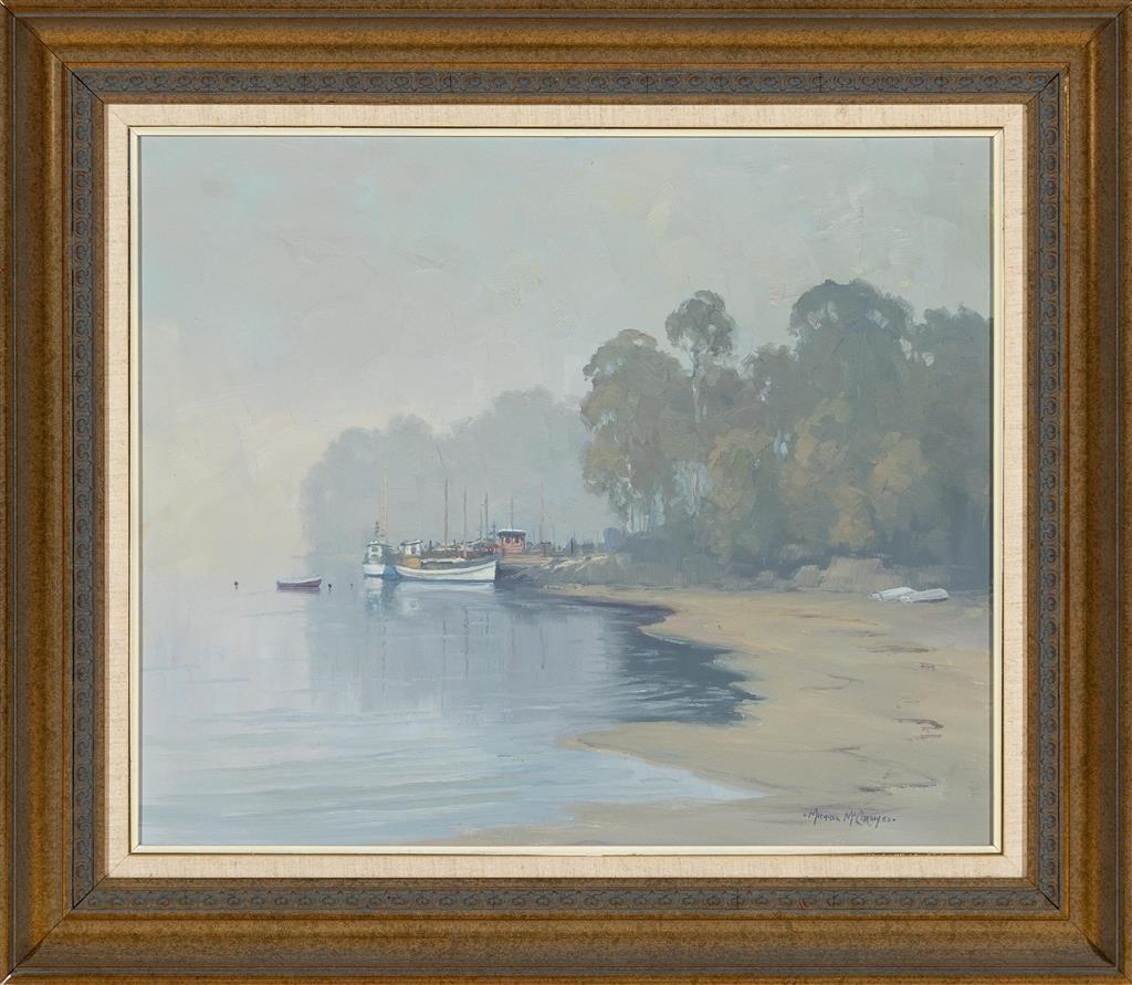 Michael McCarthy | Boats in the Mist - Port Arthur Tasmania | MutualArt