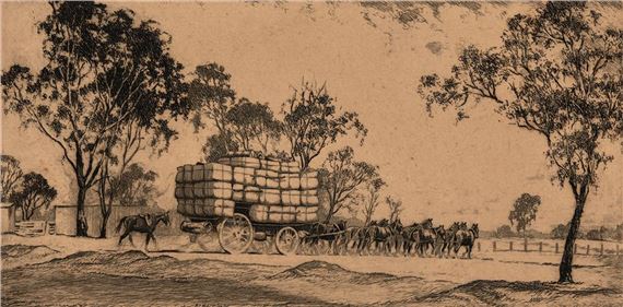 Alfred Edward Warner | The Wool Team | MutualArt