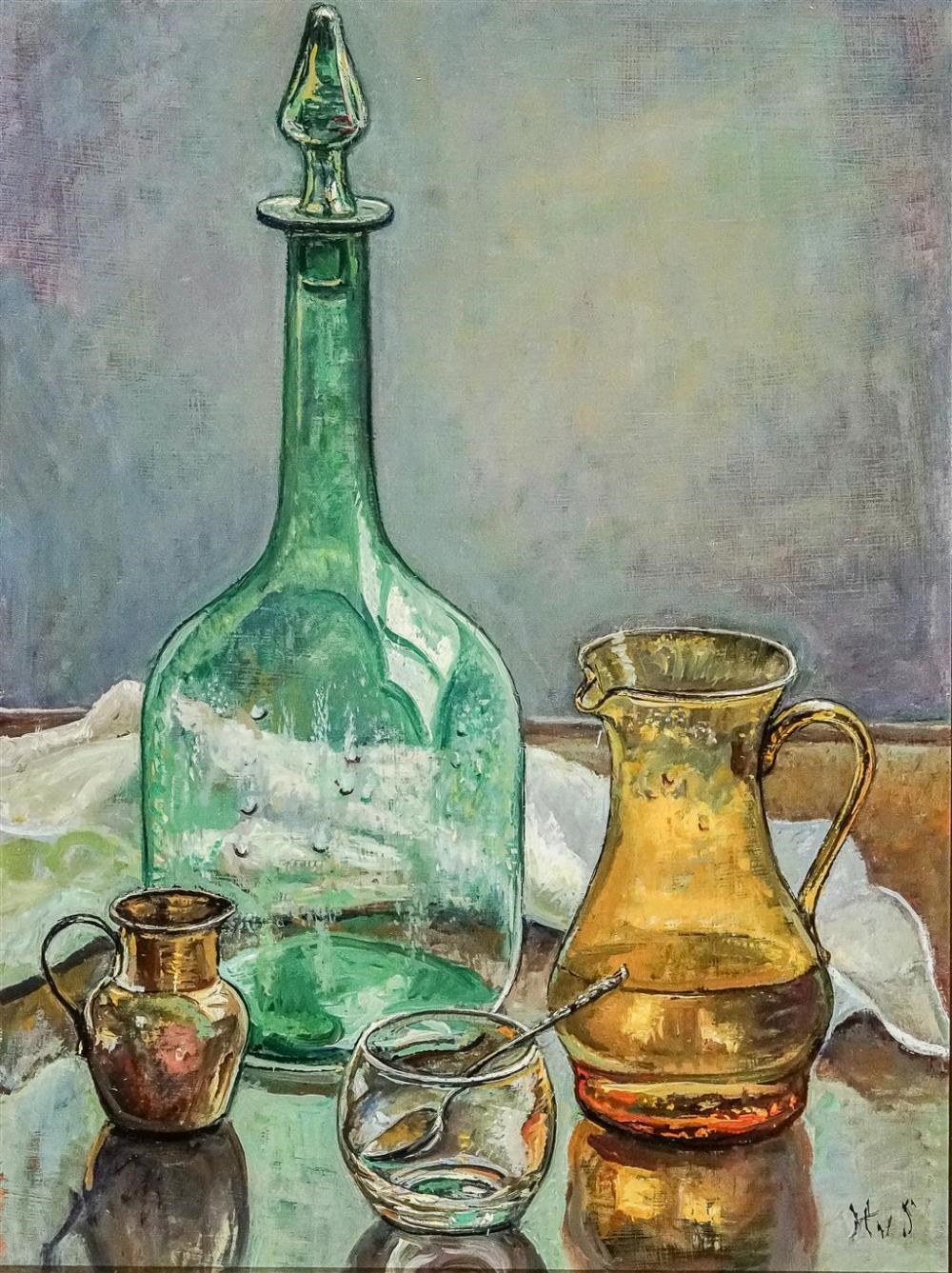Hilda van Stockum | Table Top Still Life of Glass Vessels | MutualArt