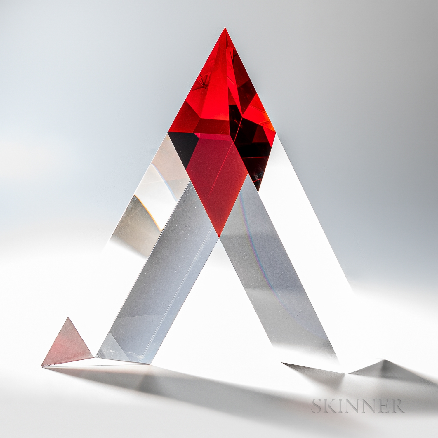 Martin Rosol | Inverted V Art Glass Sculpture | MutualArt