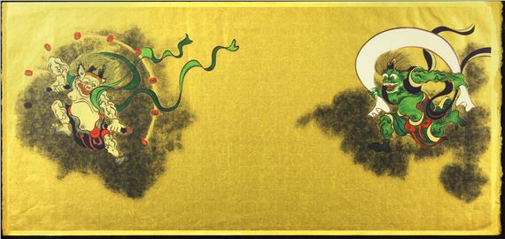 Sotatsu Tawaraya | Fujin and Raijin (Wind and Thunder Gods) | MutualArt