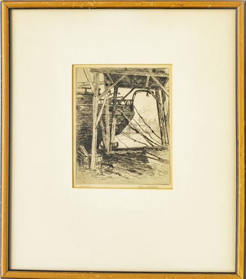 Homer Wayland Colby | SHIP HULL AT DOCK | MutualArt