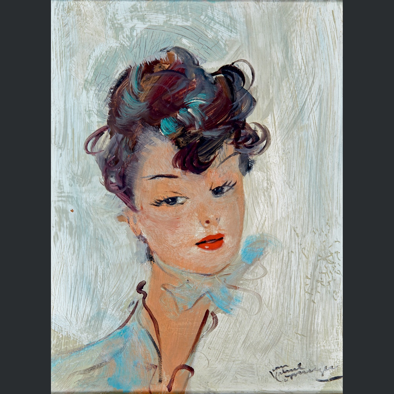 Jean-Gabriel Domergue | Portrait de Nane | MutualArt