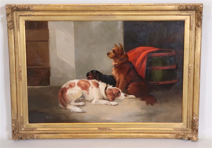 Edwin Landseer | Triple Portrait of Dogs (1864) | MutualArt