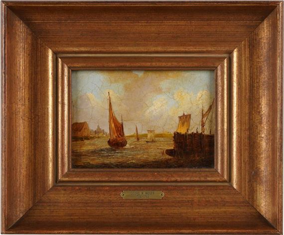 George Michael Moser | ATTRIBUTED TO GEORG M. MOSER: SHIPS IN PORT ...