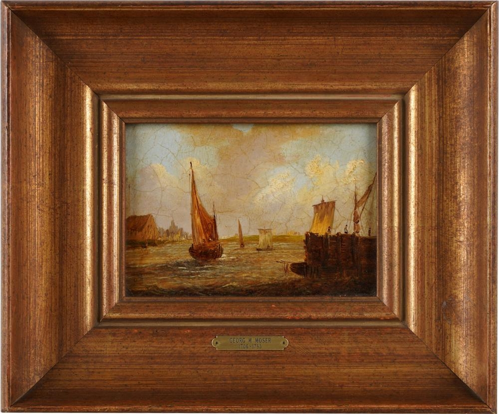 George Michael Moser | ATTRIBUTED TO GEORG M. MOSER: SHIPS IN PORT ...