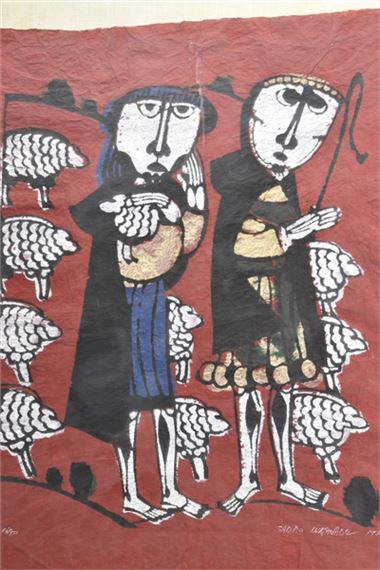 Sadao Watanabe | Lost shepherd being guided (1964) | MutualArt