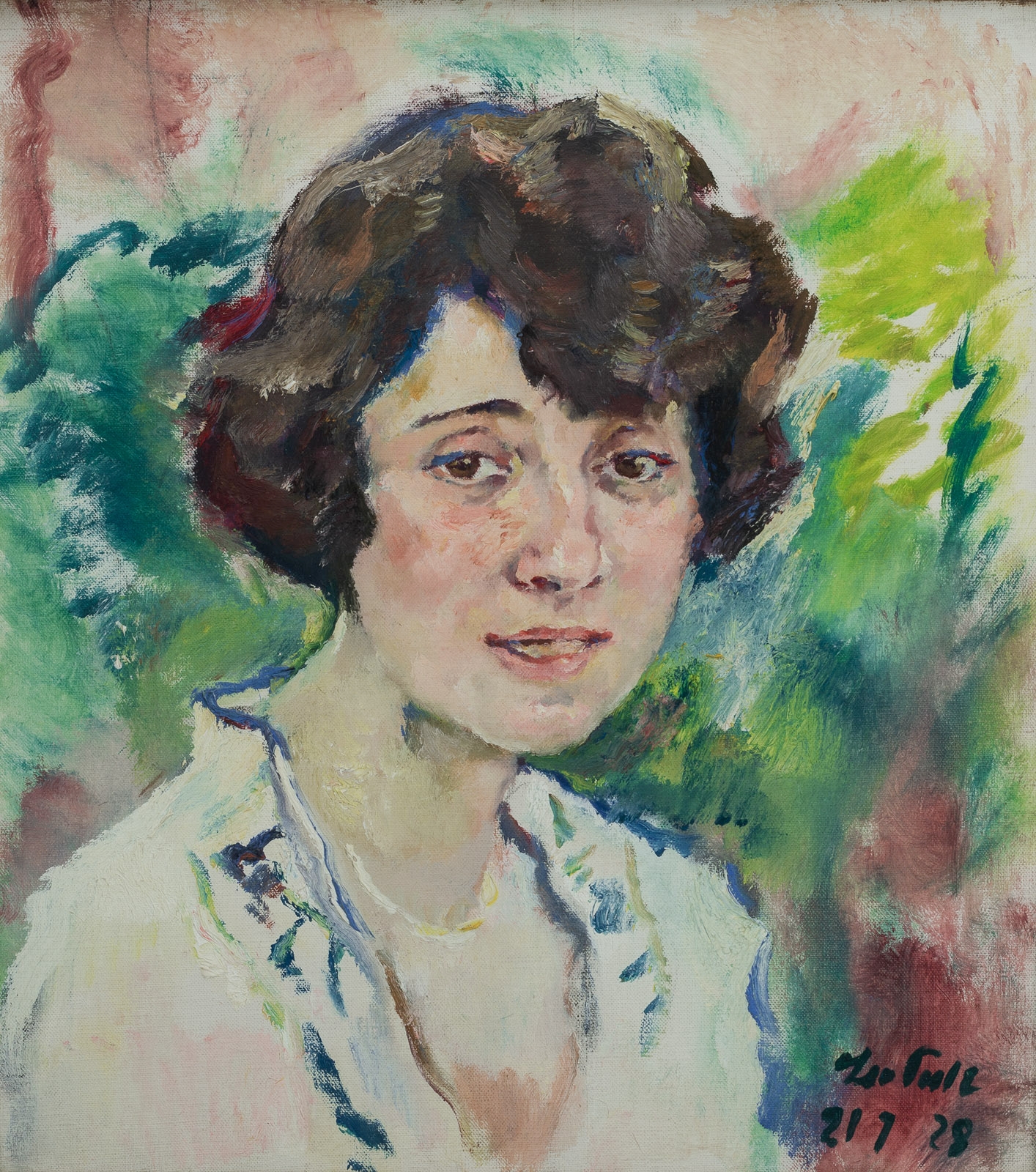 Leo Putz | Portrait of Adelheid Ruppert. (1928) | MutualArt