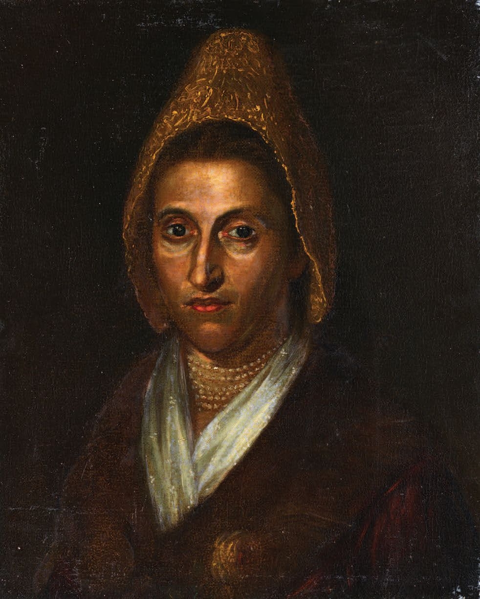 European School, 19th Century | Jewish woman with embroidered festive ...