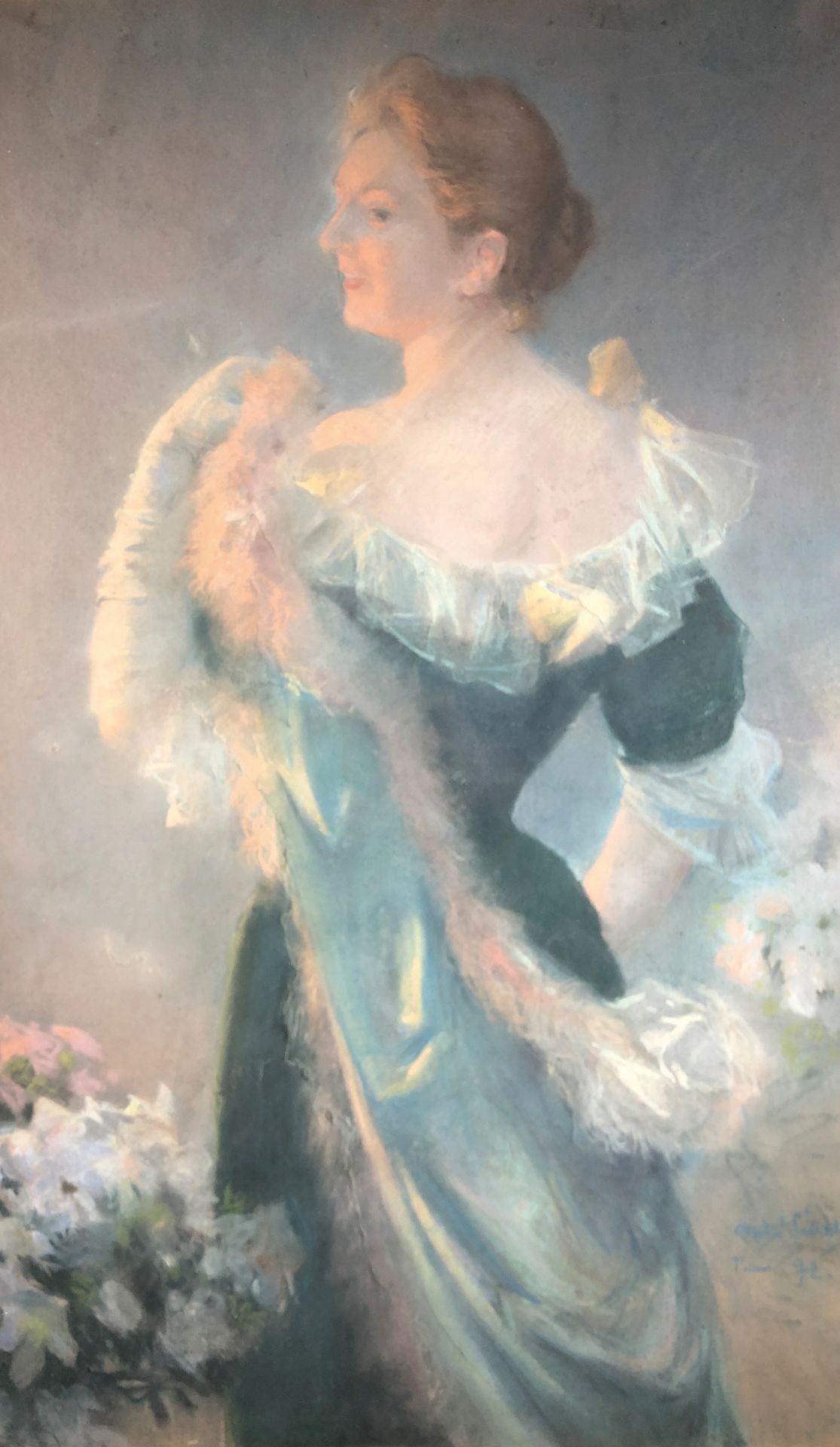 André Sinet | Portrait of an elegant Parisian woman (1892) | MutualArt