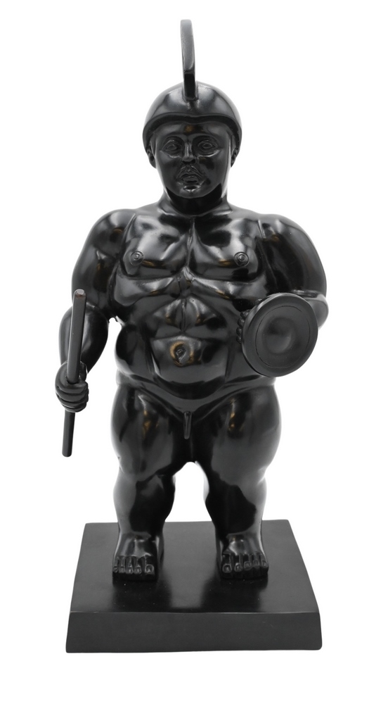 Fernando Botero | Standing warrior figure | MutualArt