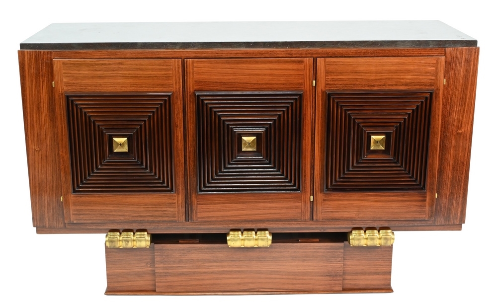 Émile-Jacques Ruhlmann | Sideboard having doors opening to shelved ...