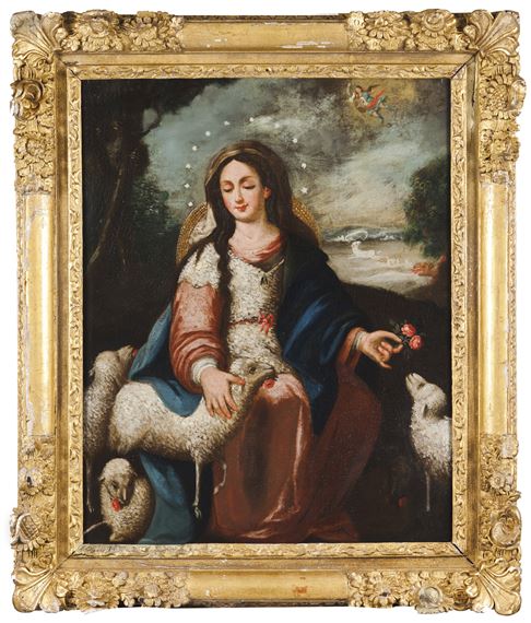 Spanish School, 18th Century | The Divine Shepherdess | MutualArt